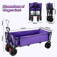 52" Collapsible Garden Cart, VECUKTY Folding Wagon Utility Carts with ...