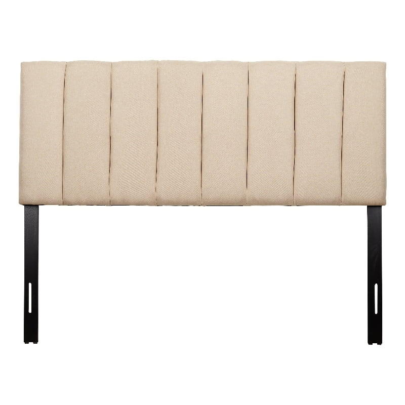 CorLiving Helena Channel Tufted Cream Velvet Headboard - Queen ...