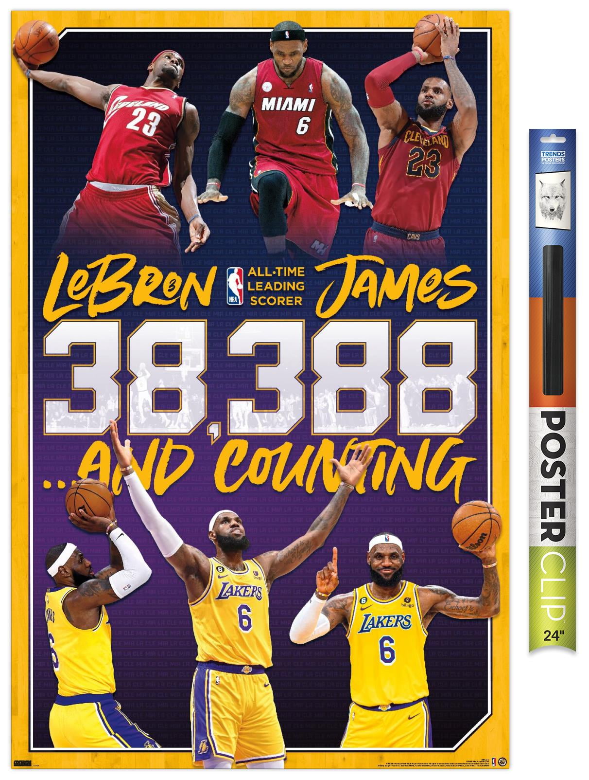 NBA League - LeBron James All-Time Scoring Leader Wall Poster, 22.375 ...