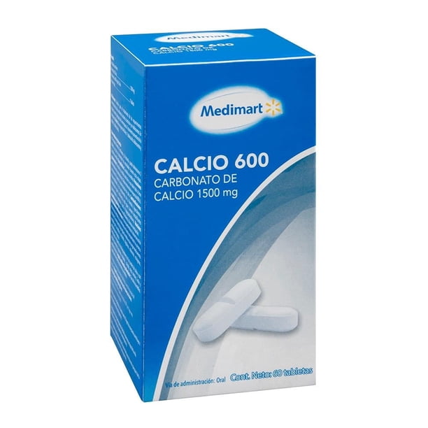 Calcio 600 Medimart 1500 mg 60 tabletas | Walmart en línea