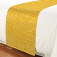 Bed Runner Yellow Vertical Lines Bedding Scarves Soft Decorative Bed ...
