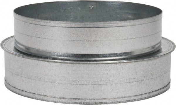Made in USA Galvanized Round Duct Shortway Reducer, No Crimp, 8" Diam x ...
