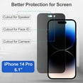 Entronix Privacy Tempered Glass Screen Protector for Apple iPhone 14 Pro, Anti-Spy Tempered ...