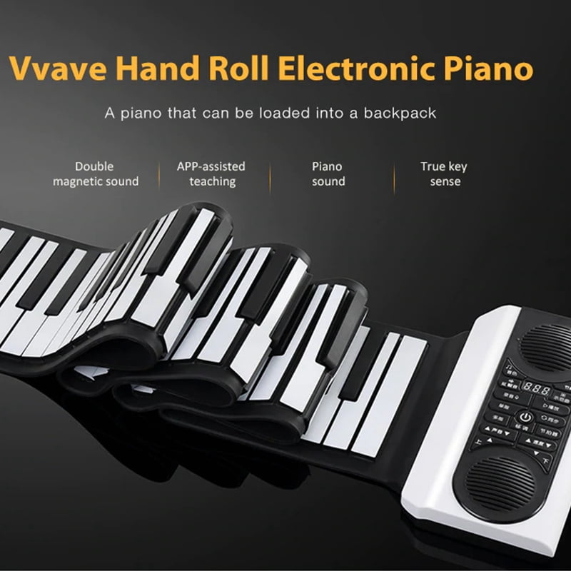 61/88Keys Hand-rolled Electronic Piano Portable Folding Piano 2000Mah ...