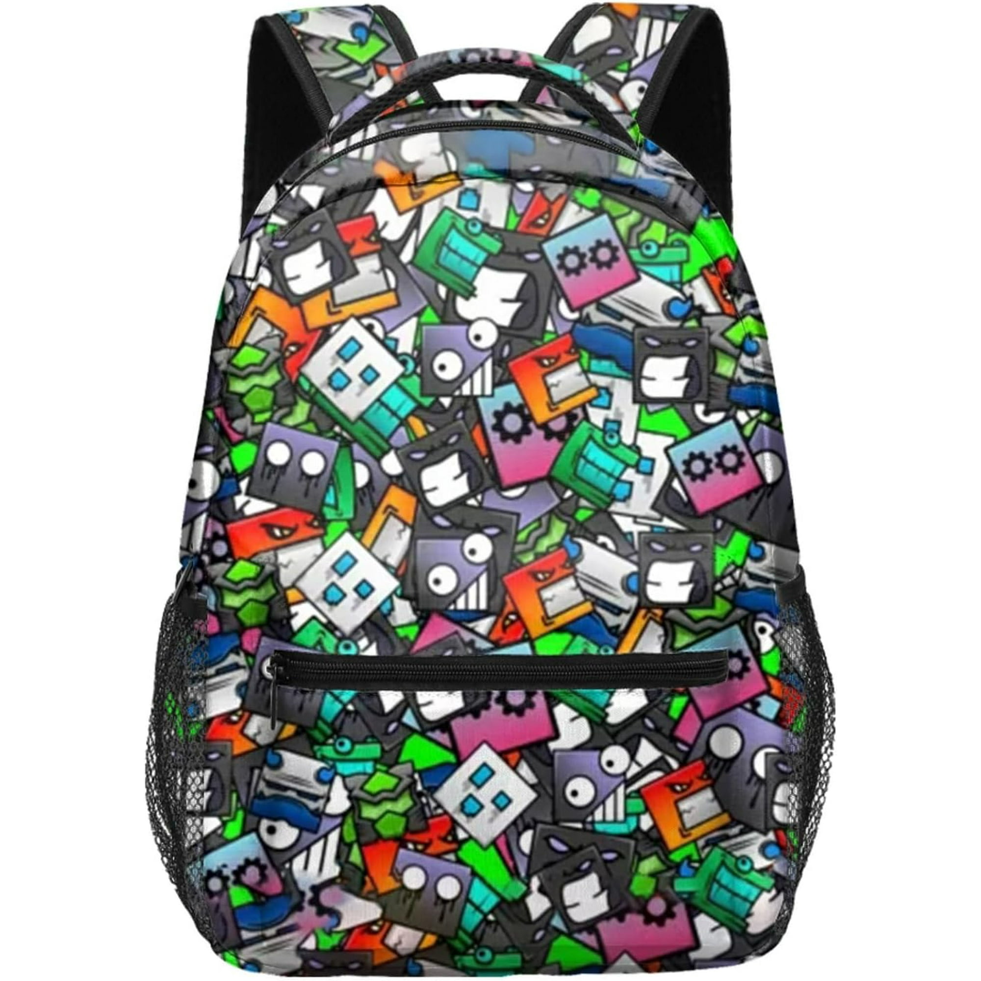 Click here for Geometry Dash Childrens Backpack 17-Inch Student C... prices