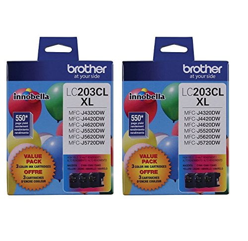 Brother LC203-3PKS Combo Pack Ink High Yield (3x 550 Yield)(C/M/Y) - 2 ...