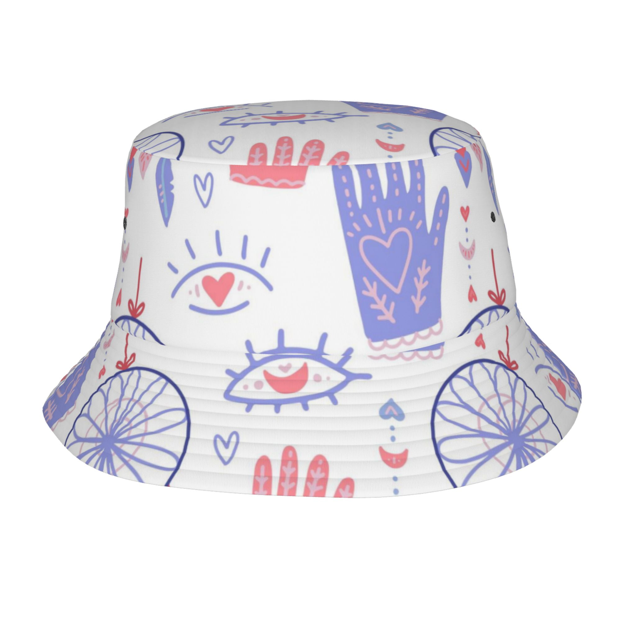 ZICANCN Cartoon Hand Boho Moon Bucket Hat, Unisex Print Double-Side ...