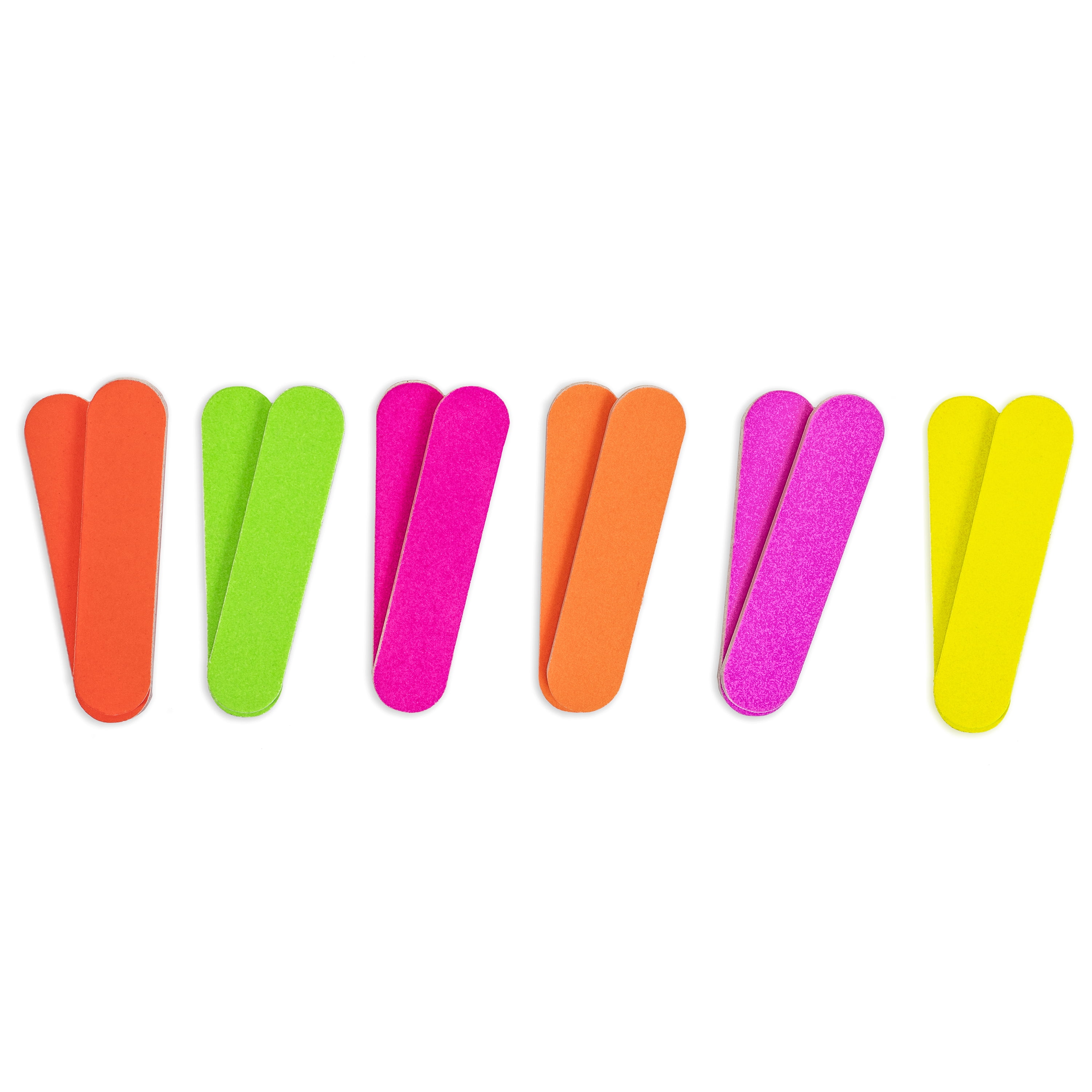 Colorful Neon Girly Mini Emery Board Nail Files (1 DOZEN) ZMOI ...