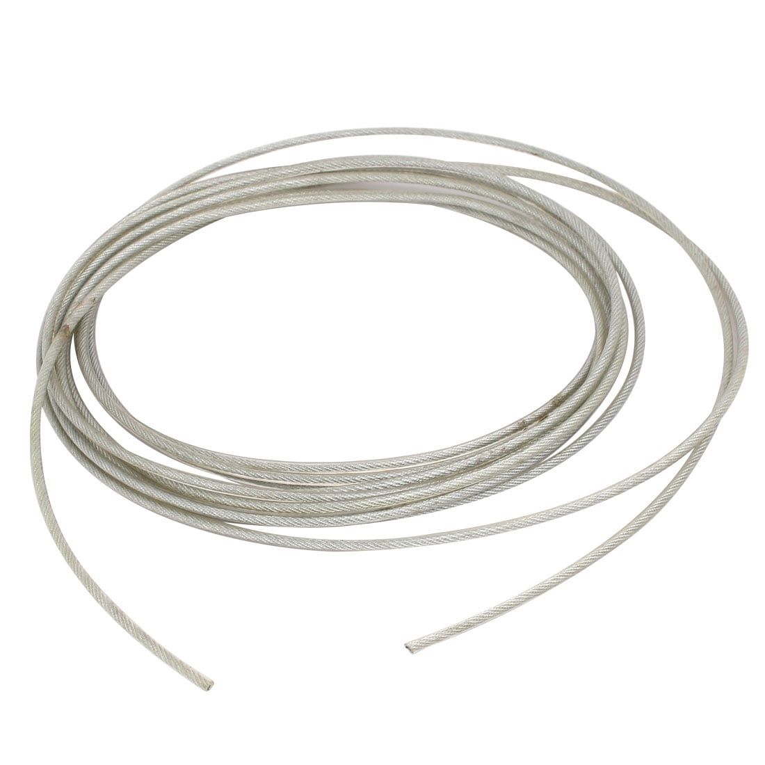 16.4ft Length 3mm Diameter Plastic Coated Flexible Steel Wire Cable Rope