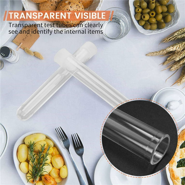 Spoon Plastic Test Tubes With Caps