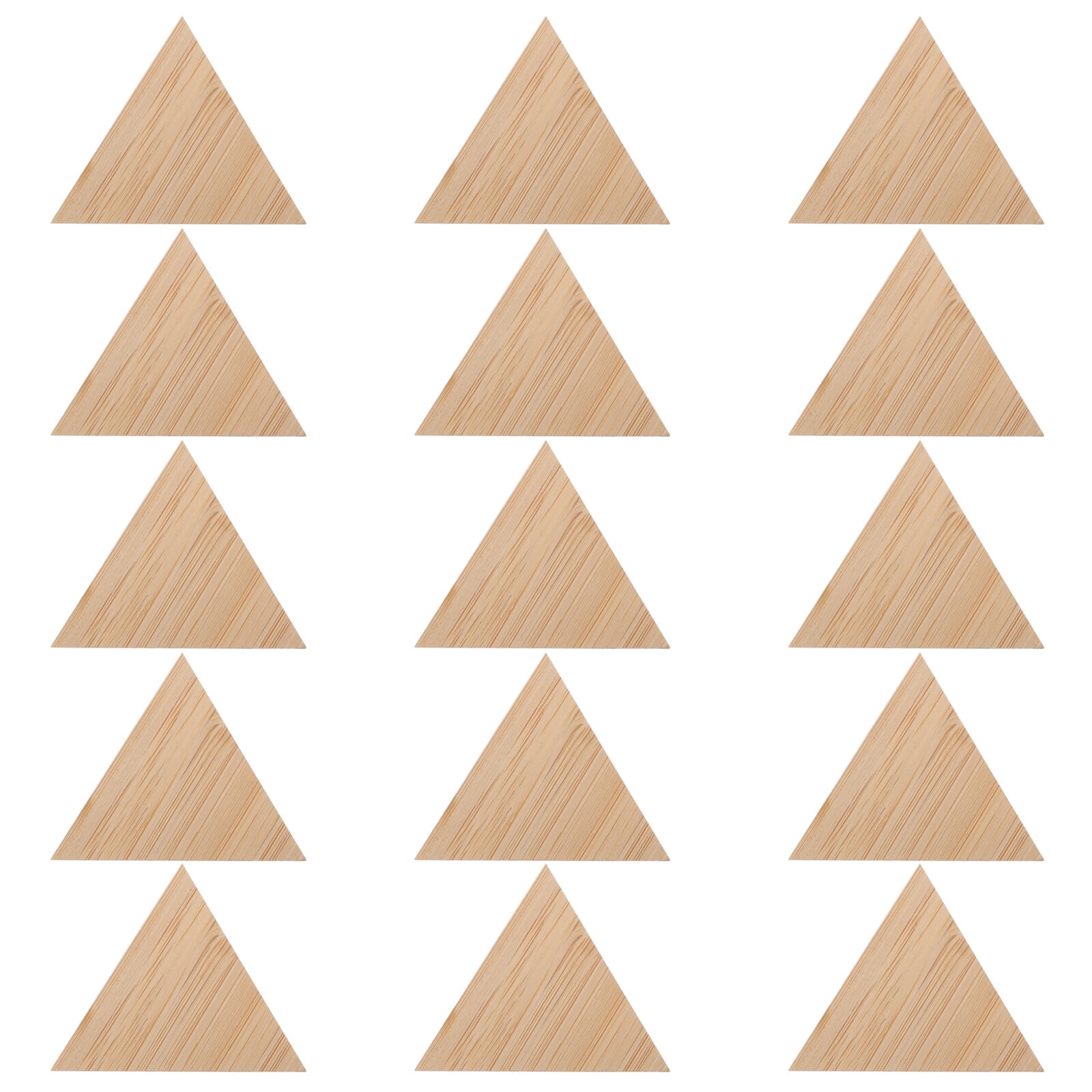 15Pcs Unfinished Bamboo Slices DIY Triangle Bamboo Pieces DIY Blank ...