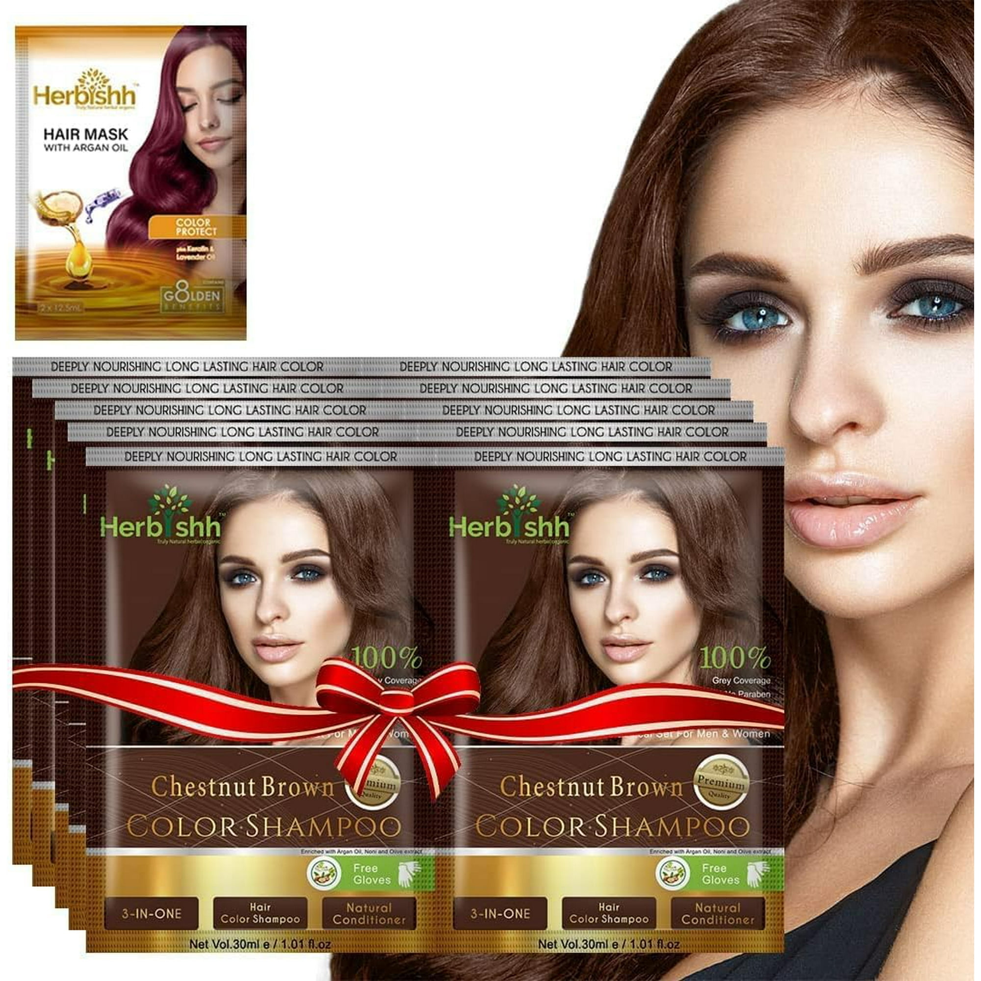 Click here for Herbishh Gray Hair Color Shampoo - Natural Argan M... prices