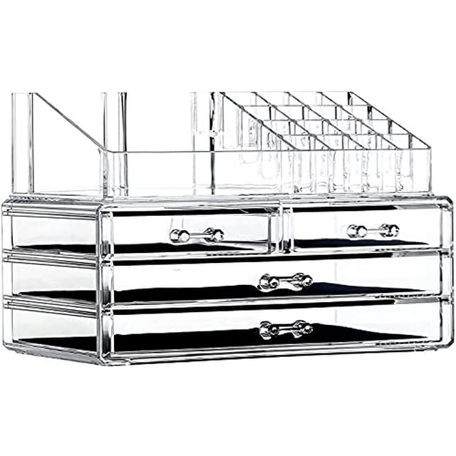 CQ Acrylic Extra Large Clear Makeup Organizer Skin Care Cosmetic ...