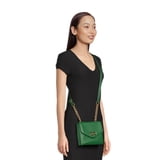 Time and Tru Women’s Brit Flap Front Crossbody Bag, Green - Walmart.com
