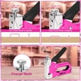 THINKWORK 3-in-1 Pink Heavy Duty Staple Gun, 900 Staples, Adjustable ...