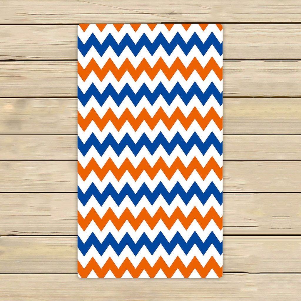 Chevron Navy Orange Plus