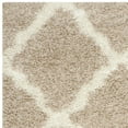 SAFAVIEH Daley Geometric Plush Shag Area Rug, Beige/Ivory, 4' x 6 ...