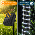 Qillnyy Solar String Lights Outdoor Waterproof, 72FT 200 LEDs, Remote ...
