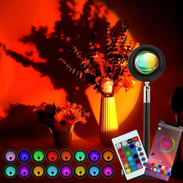 Tsrarey Sunset Projection Lamp, 180 Degree Rotation Rainbow Projection ...