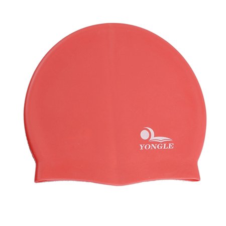 Red Soft Silicone Waterproof Swimming Cap for Adult Swimmer | Walmart ...