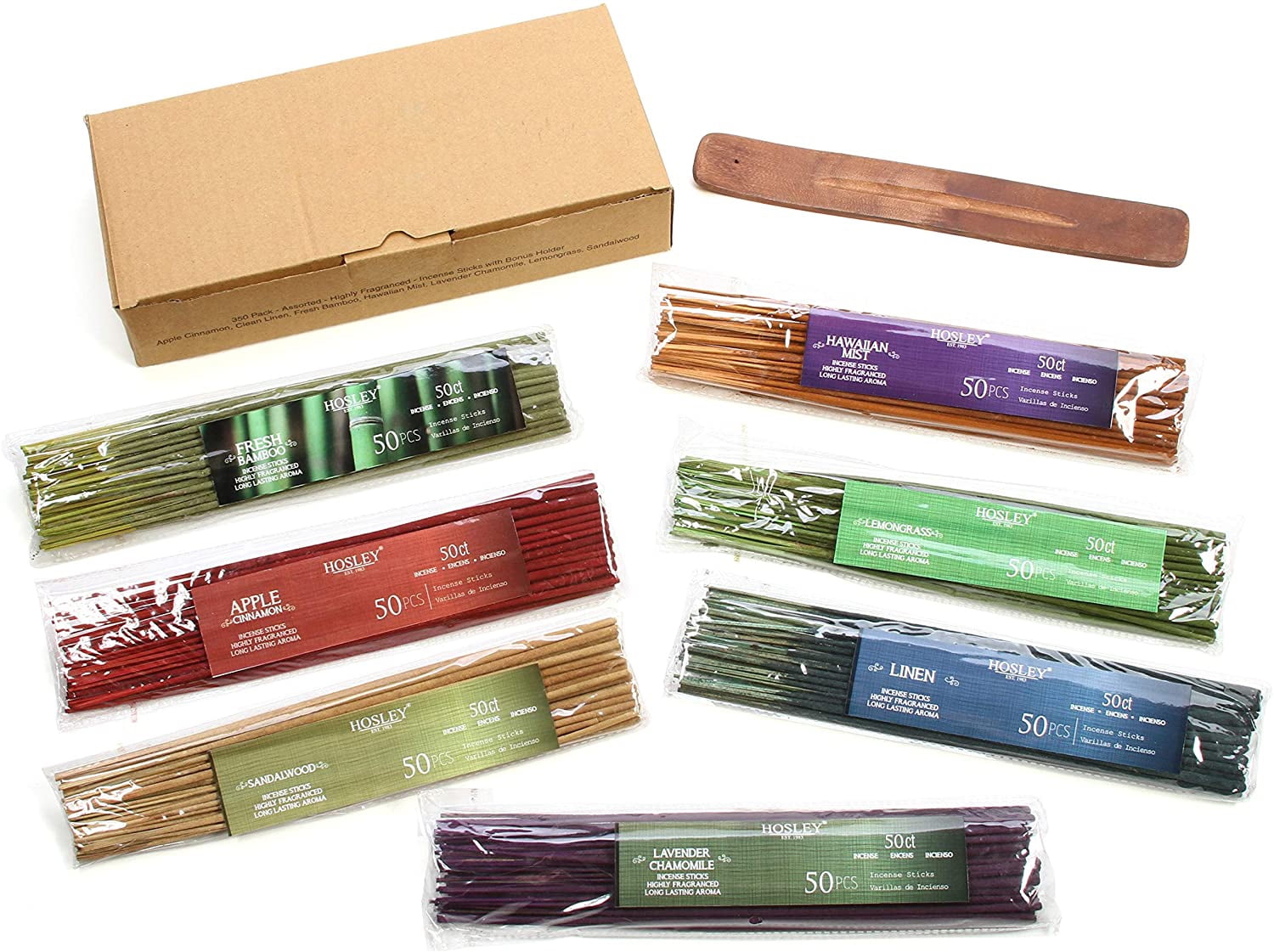 Hosley 350 Pack of Assorted Highly Fragrance Incense Sticks - Walmart.com