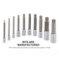 CASOMAN 10pc Spline Bit Socket Set, M-Type, S2 & Cr-V Steel, 4'' Long ...