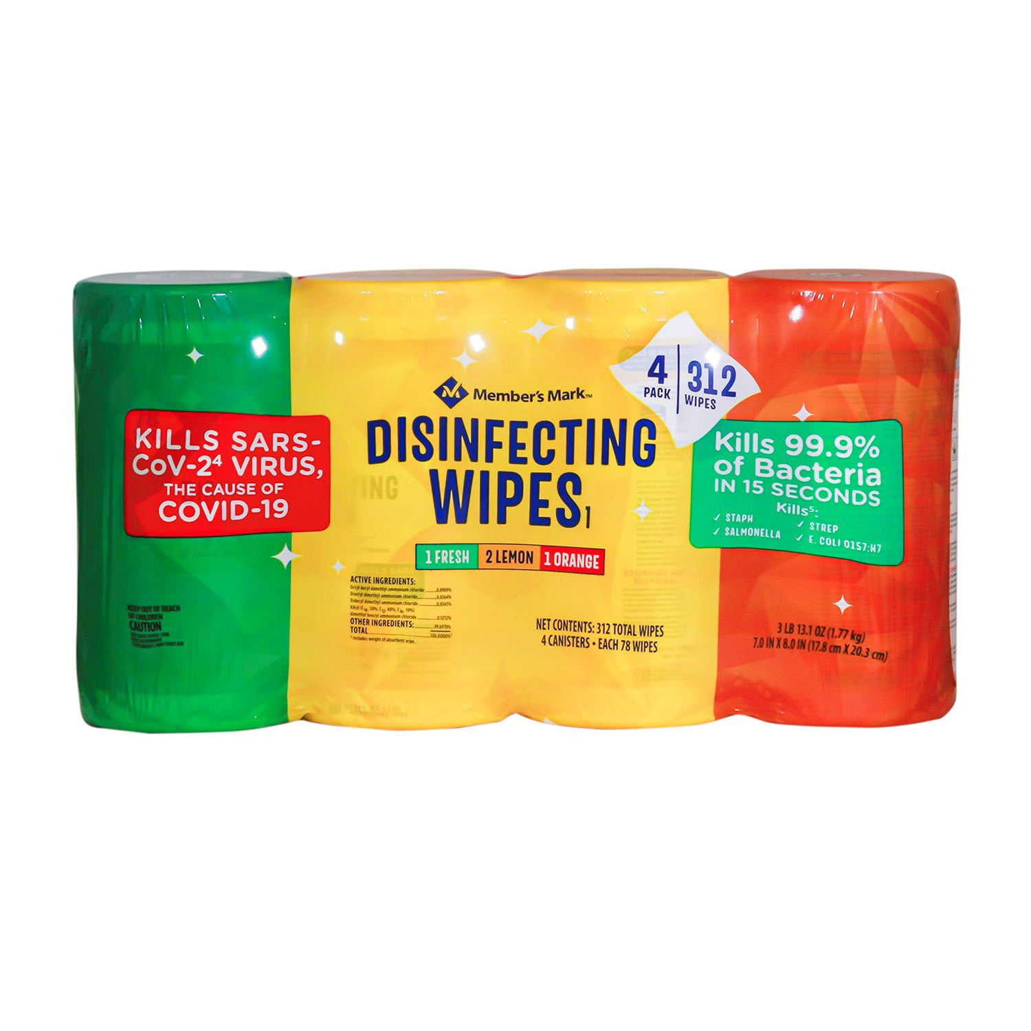 Member's Mark Disinfecting Wipes, Variety Pack 78 wipes/pk., 4 pk ...