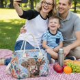Bulopur Highland Cow Quilted Large Lunch Bag for Women Floral Insulated ...