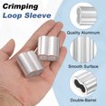 Uxcell 6 Pcs Aluminum Crimping Loop Sleeve,12/25 Inch(12mm) Oval Wire ...
