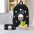 Black Raven Skull Moth Moon 17-inch Laptop Backpack 3-Piece Set with ...