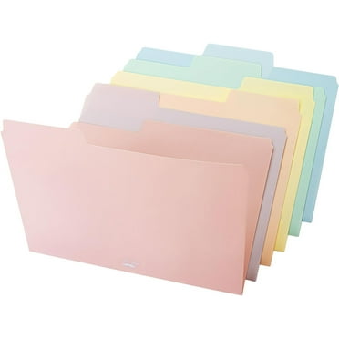 Mr. Pen 18 Pack Vintage Colors File Folders, 1/3-Cut Tab, Letter Size ...