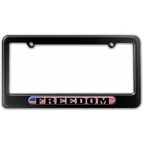 Freedom, USA Country Flag License Plate Tag Frame, Multiple Colors ...