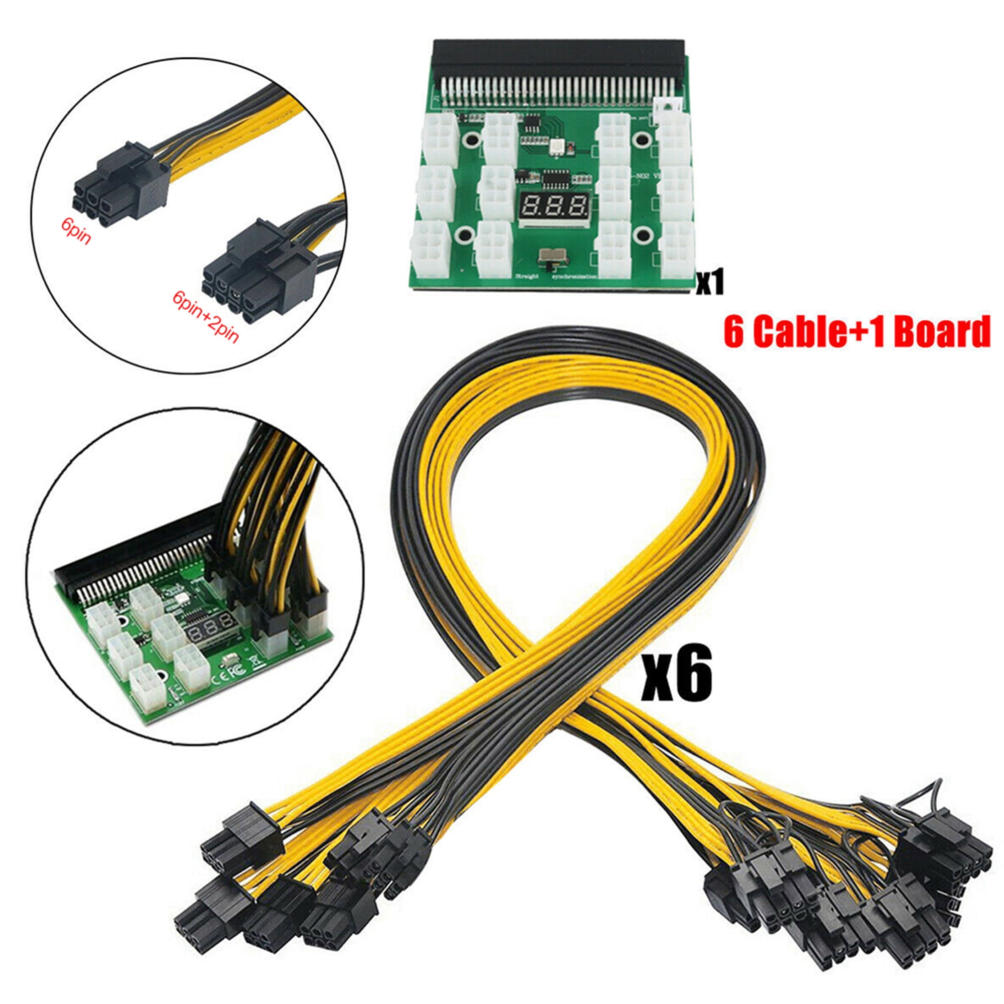 ALING 12-Port Graphics Card Server Power Adapter Board Power Supply 6 ...