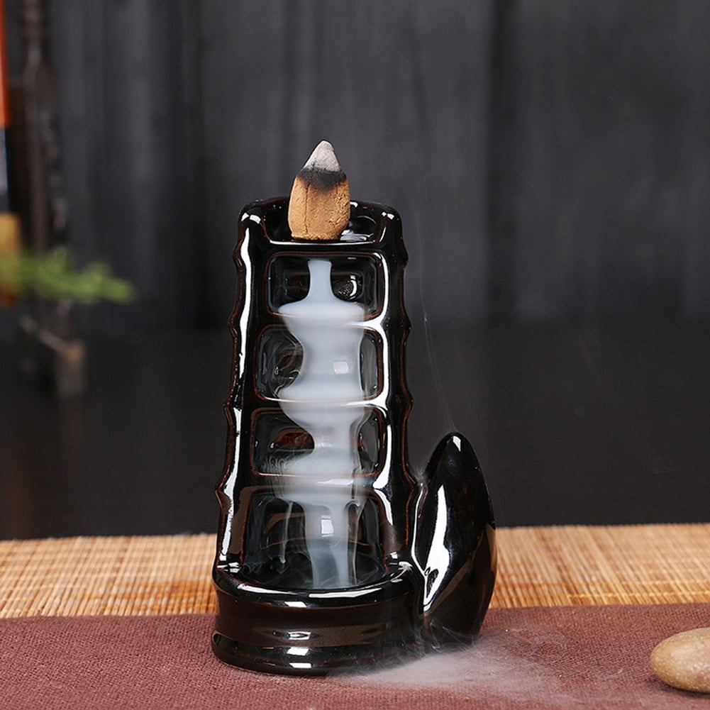 Yesbay Ceramic Waterfall Backflow Incense Burners Holder Censer ...