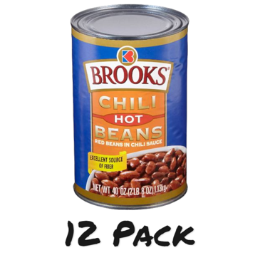 Brooks Chili Beans, Canned Red Beans in Chili Sauce, Mild Flavor, 40 oz ...