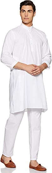 Royal Men's Black Fine Cotton Short Pathani Kurta for Denim's - Walmart.com