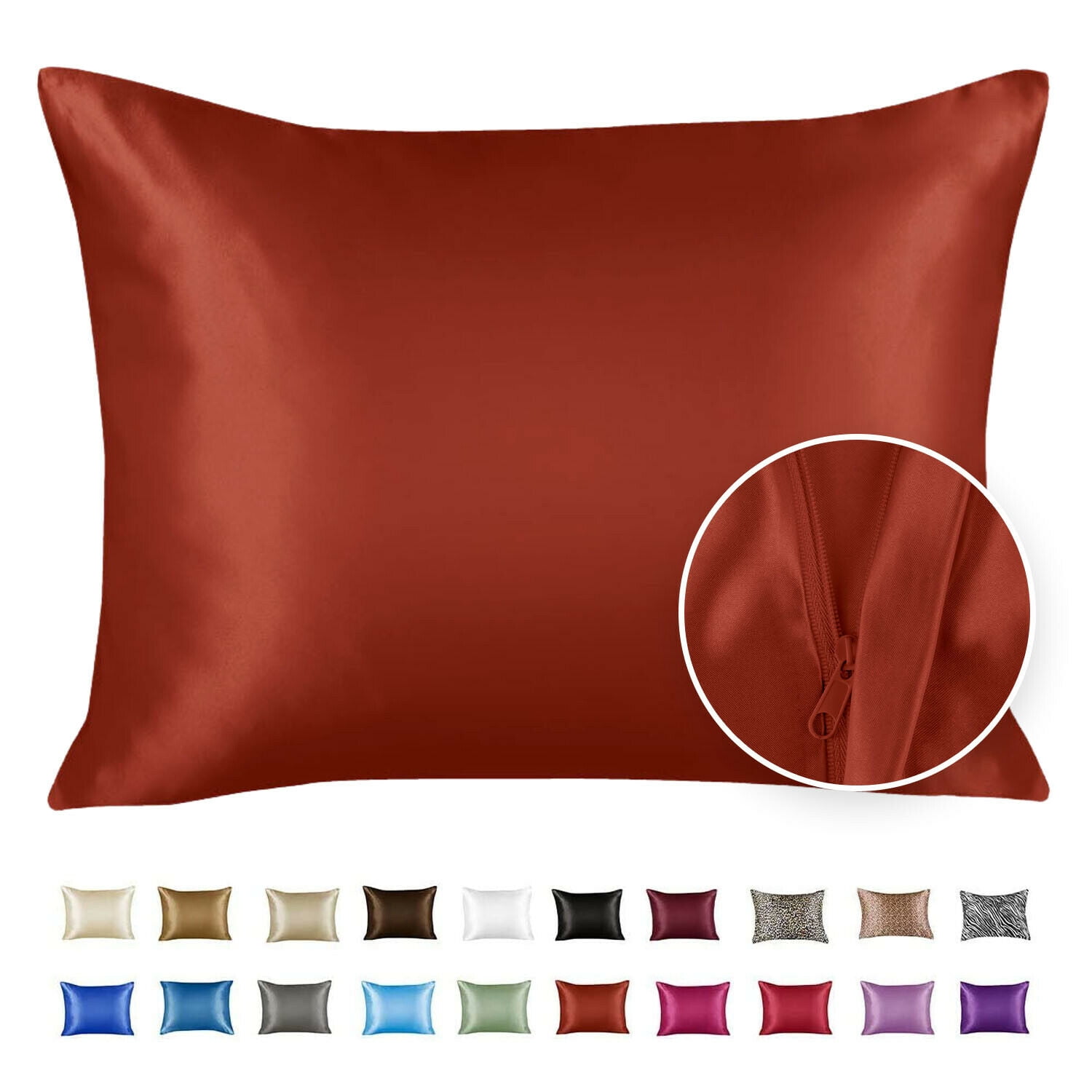 Luxury Satin Pillowcase for Hair and Skin Standard Satin Pillowcase ...