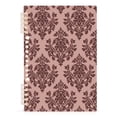 Brown Abstract Pattern on Pink Background Notebook Detachable Coil ...