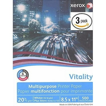 "Xerox Vitality Multipurpose Copier & Print Purpose Paper, 8.5""x11 ...