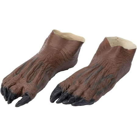 JOYWEI 1 Pair Foot Cover Horror Wolf Claws Halloween Wolf Paw Brown ...