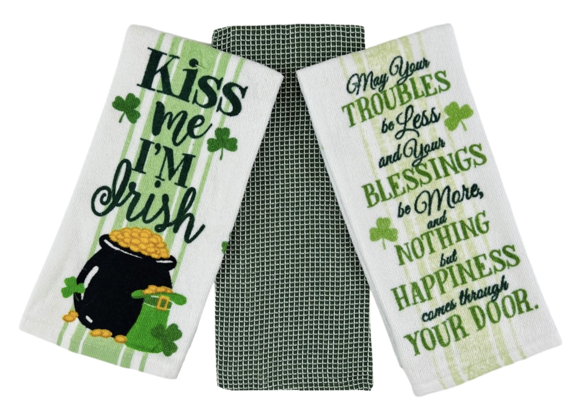Serafina Home Pot Of Gold Kitchen Towel Set Of 3 - Walmart.com