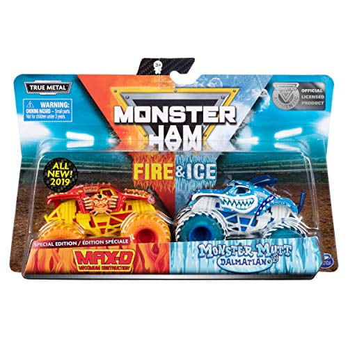 MJ 2019 Monster Jam Fire & Ice Max-D y Monster Mutt Dalmatian Special ...