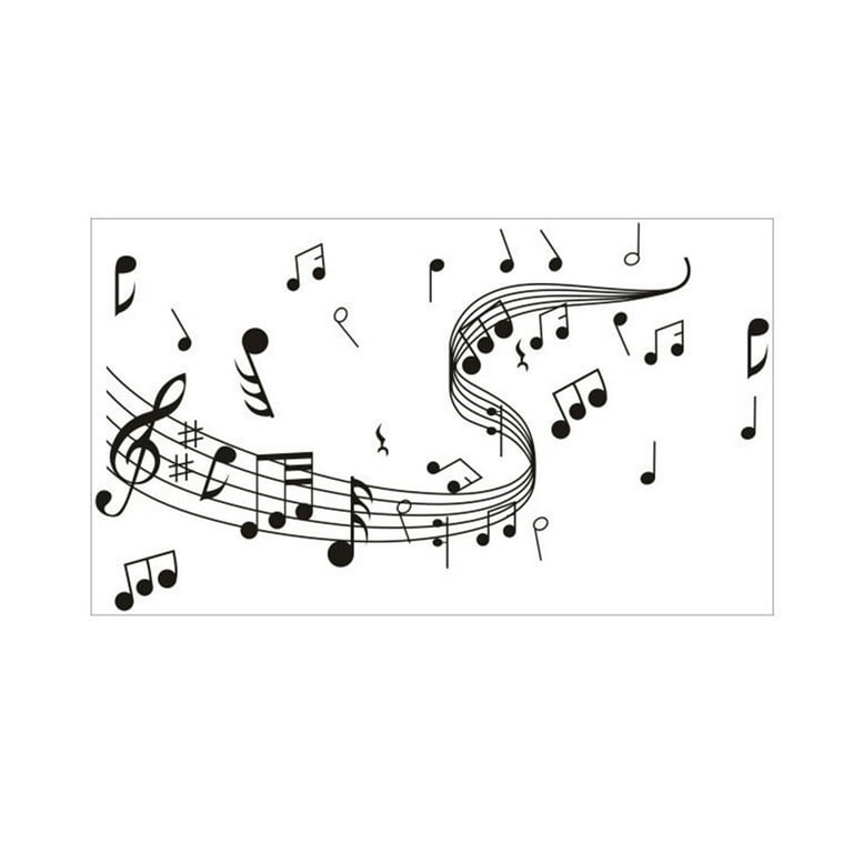 White Music Notes Decals