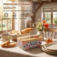 Butter Dish with Lid 5.79" Large for Countertop Ceramic Butter Keeper ...