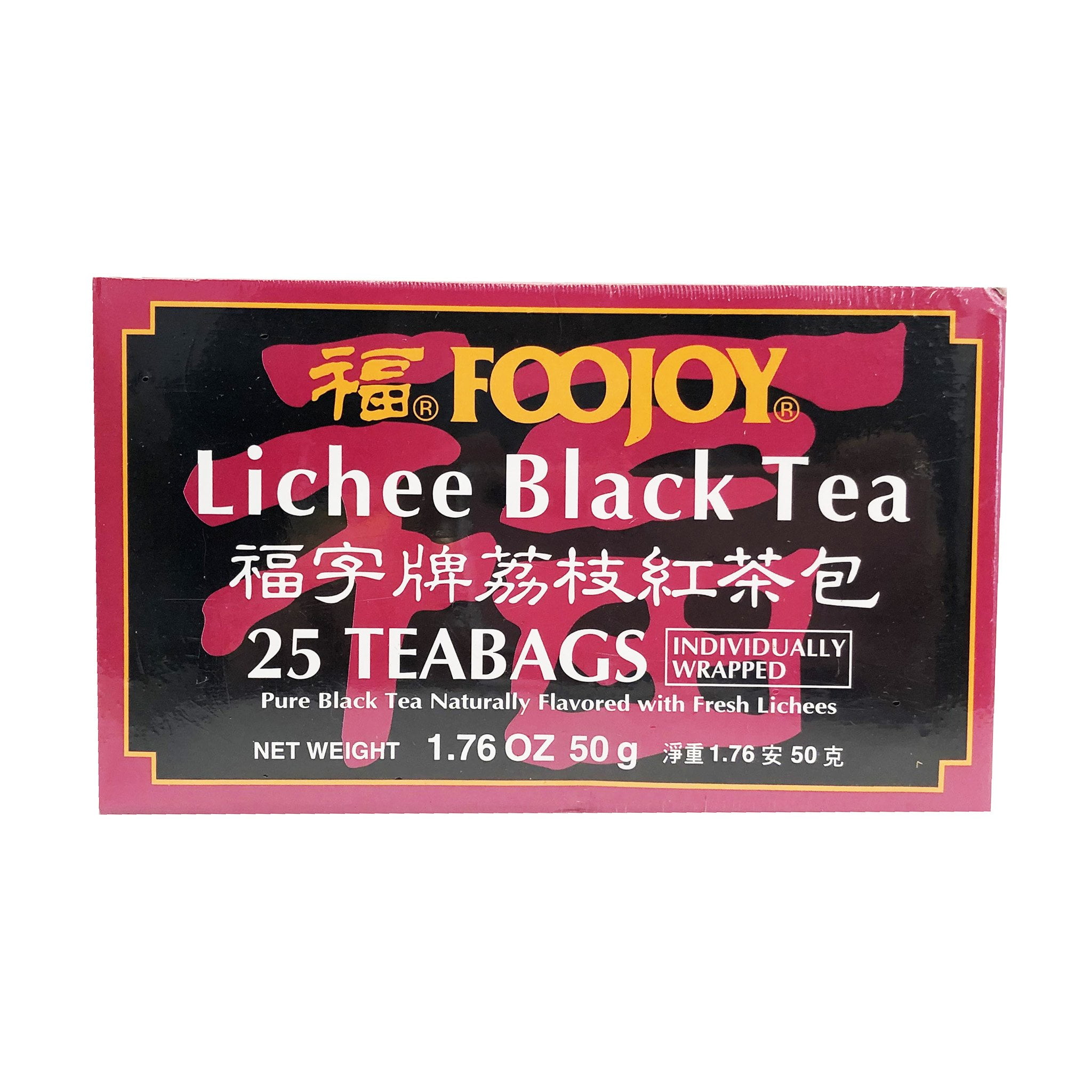 Foojoy Lichee Black Tea 25 Teabags - Walmart.com