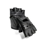 FL2250-L, Top Grain Leather Half Finger Gloves, Padded Palm, Hook ...