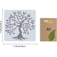 2Pcs 2 Styles Plastic Drawing Painting Stencils Templates Square Tree ...