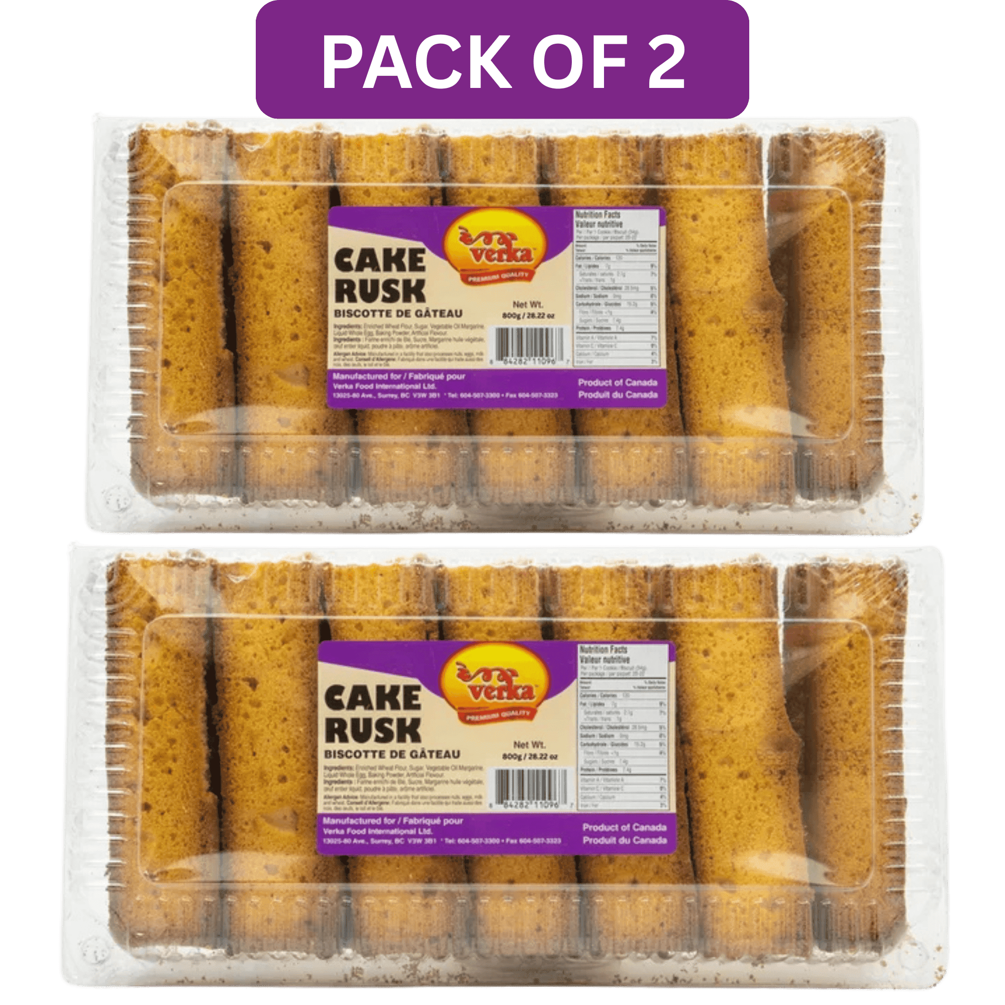 Click here for Verka Cake Rusk 800g  Pack Of 2  Baked Tea Time Cr... prices