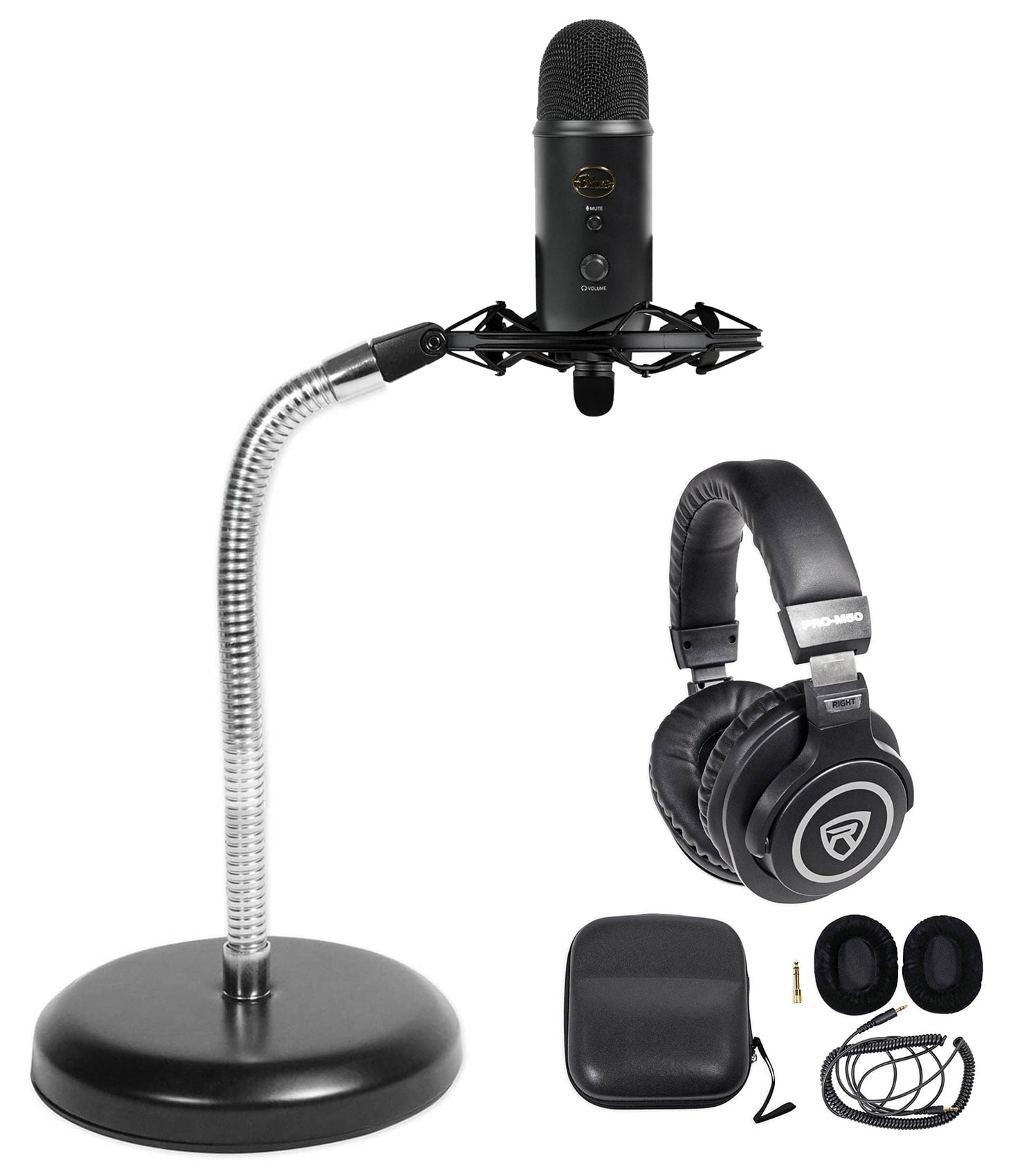 Yeti Blackout Studio Gaming Twitch Game Kit w/ Microphone+Headphones ...