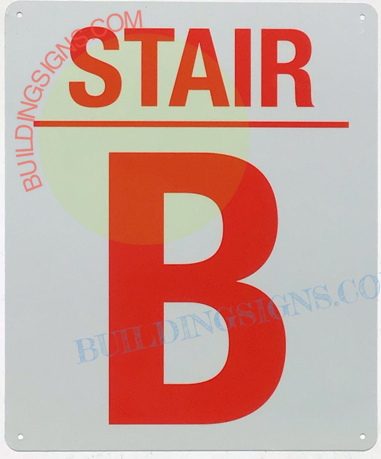 STAIR B SIGN (10x12,White,Aluminum) -ref21022 - Walmart.com